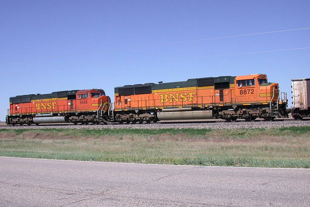 Helper set at the back of a NB empty coal train